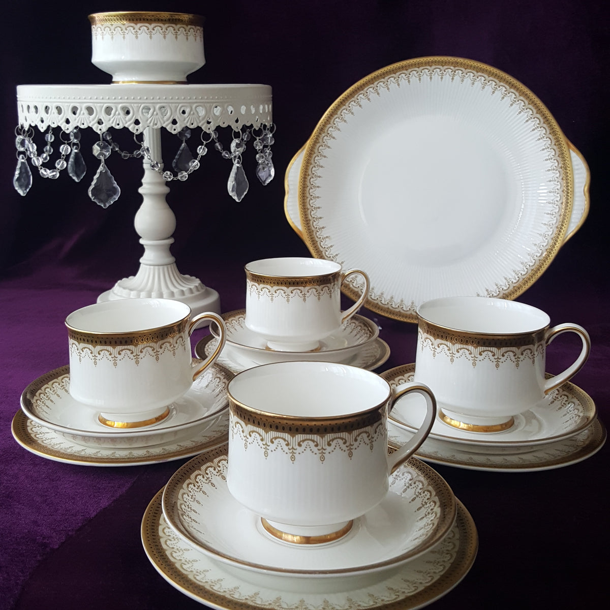1960s Vintage Athena Tea Set by Paragon, Fine Vintage China, Made in E ...